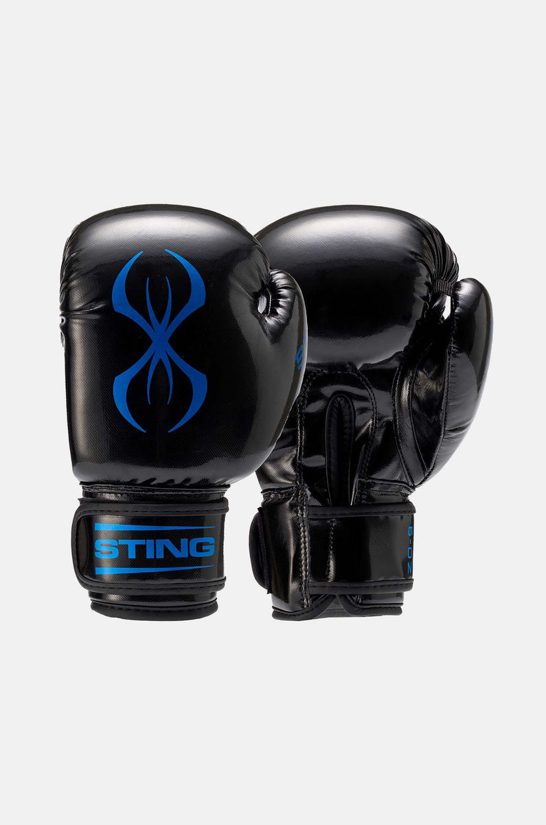 STING ARMA VELCRO-BLUE/BLACK (6OZ) – Champs Bxing ltd