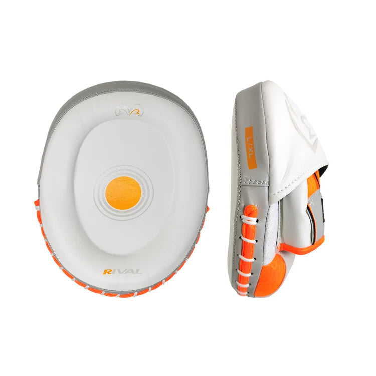 RIVAL RPM80 IMPULSE PUNCH PADS -WHITE/ORANGE – Champs Bxing ltd