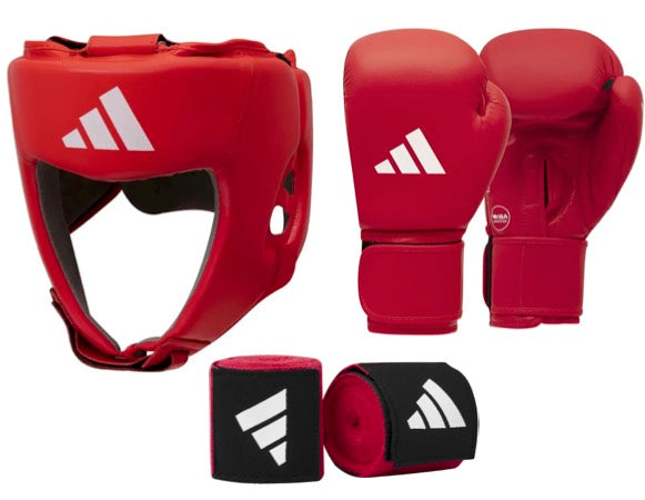 ADIDAS WOB (WAS IBA) COMPETITION APPROVED AMATEUR BOXING SET - RED ...