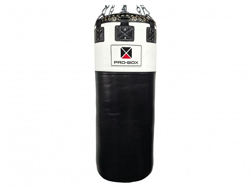 PROBOX BLACK-WHITE LEATHER JUMBO BAG – Champs Bxing ltd
