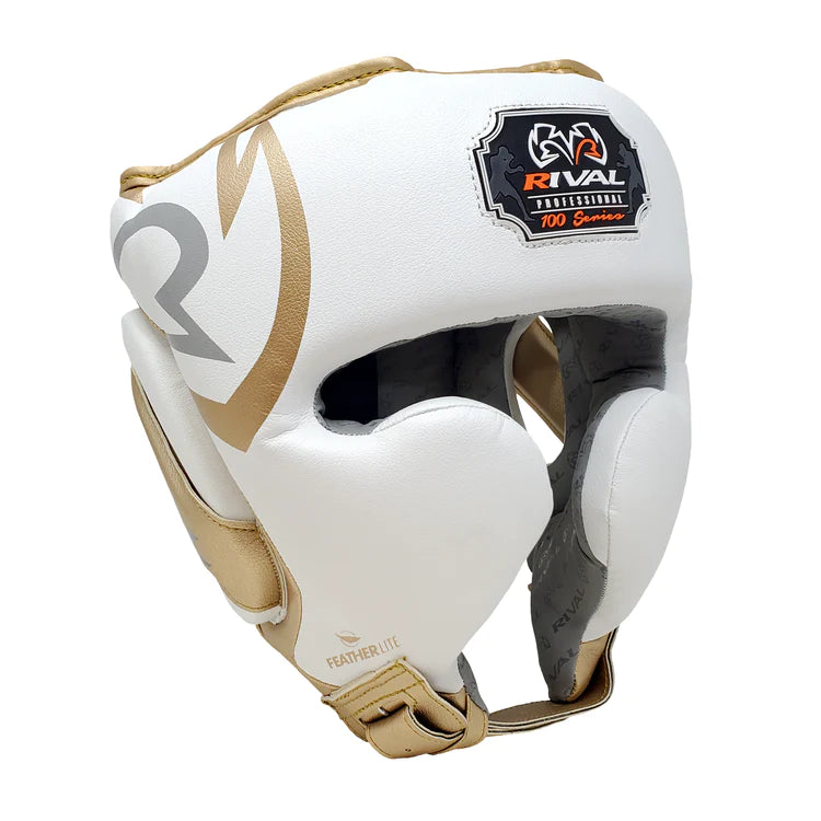 RIVAL RHG100 PROFESSIONAL HEADGUARD-WHITE/GOLD – Champs Bxing ltd