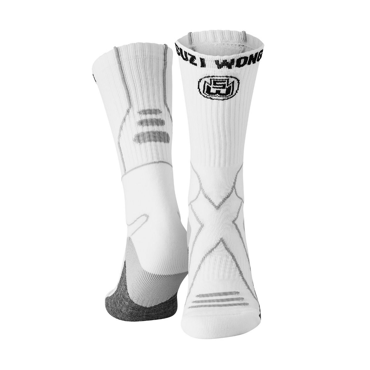SUZI WONG X-SOLE BOXING SOCKS - WHITE / GREY – Champs Bxing ltd
