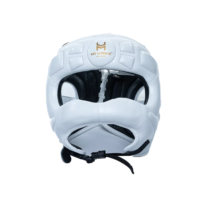 HIT N MOVE FACE SAVER HEADGEAR-WHITE – Champs Bxing ltd